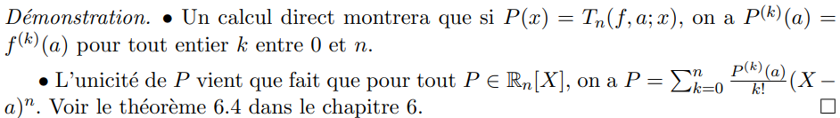 Polynôme de Taylor - Théorème de Taylor - Math'φsics