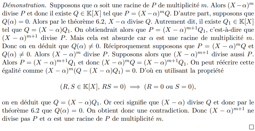 Multiplicité d'une racine - Ordre d'une racine - Math'φsics