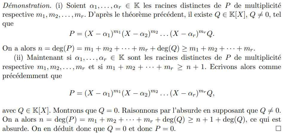 Multiplicité d'une racine - Ordre d'une racine - Math'φsics